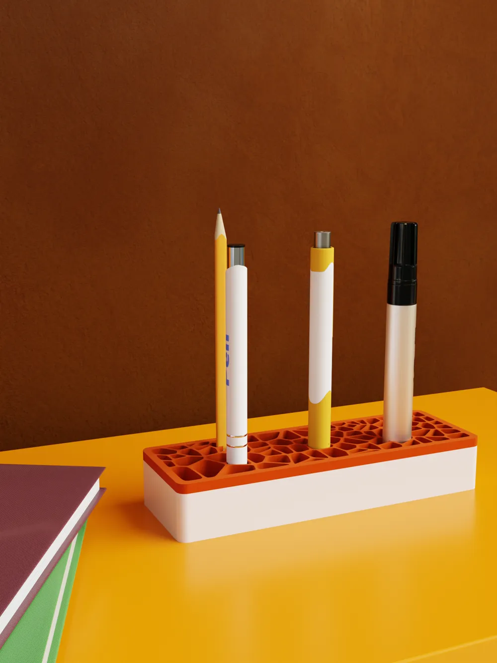 Universal Pen Holder | Voronoi - Free 3D Print Model - MakerWorld