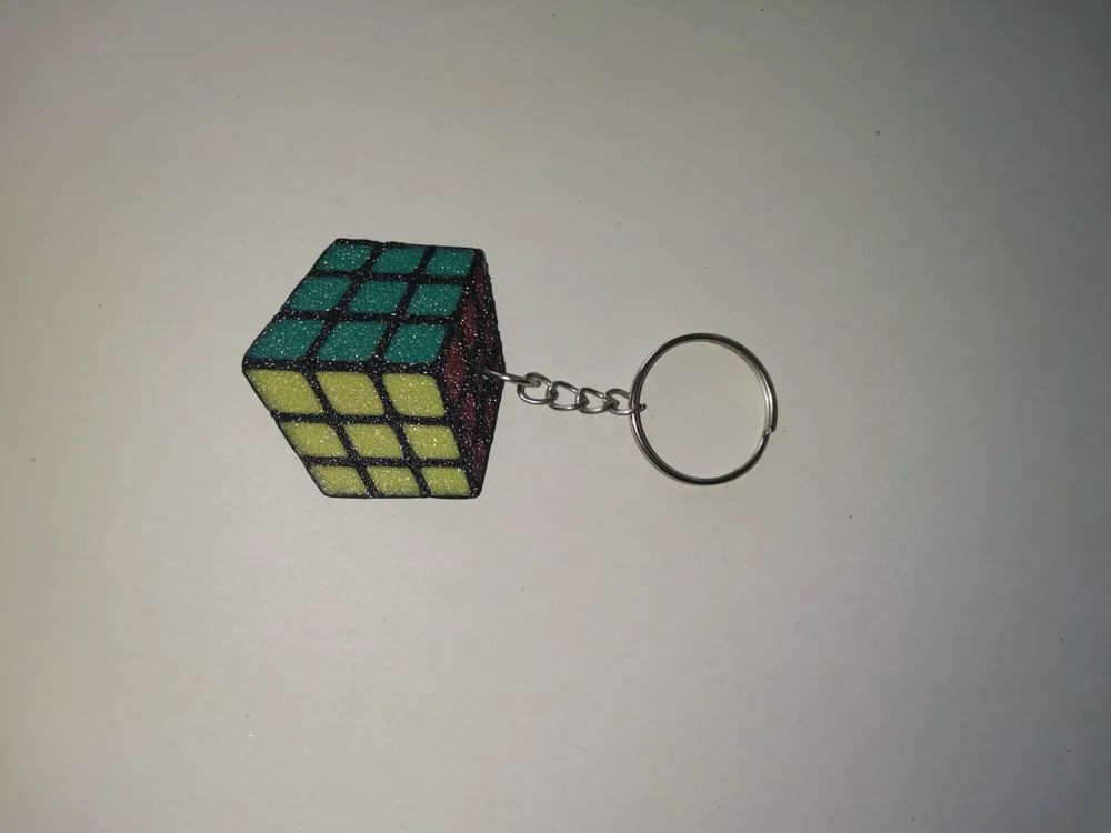 Multicolor rubic cube keychain by BT3D printing - MakerWorld