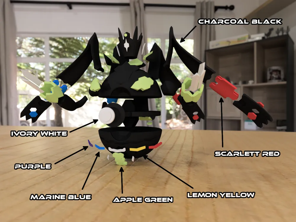 #0718 - Zygarde Complete Forme - Free 3D Print Model - MakerWorld