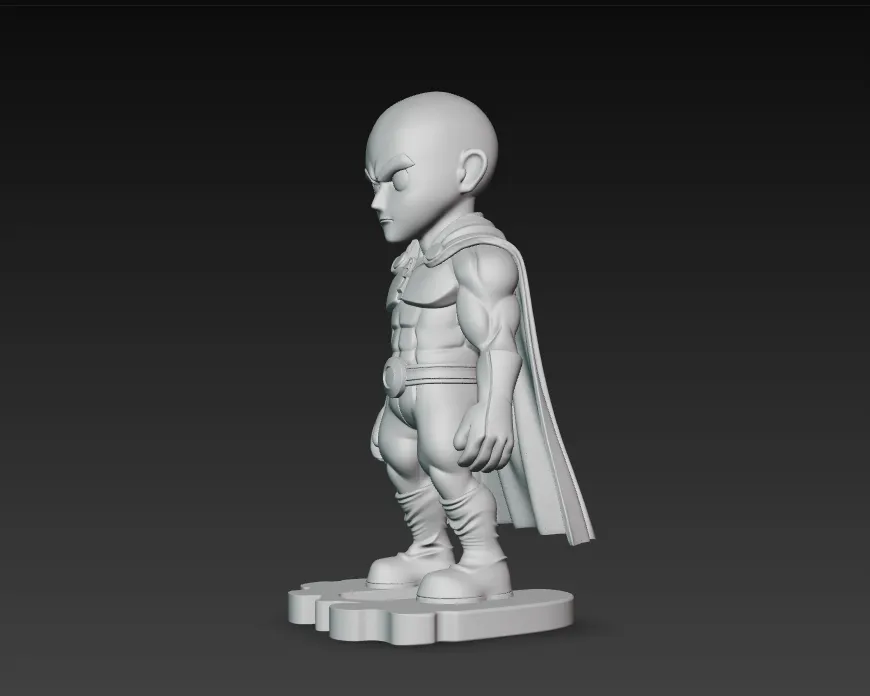 One-Punch Man Chibi Saitama - Free 3D Print Model - MakerWorld