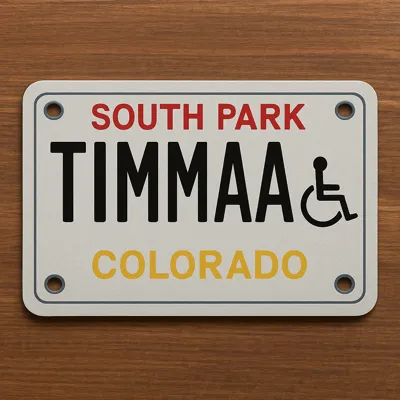 Timmy South Park Licence Plate by 3DPrintsForYou MakerWorld: Download ...