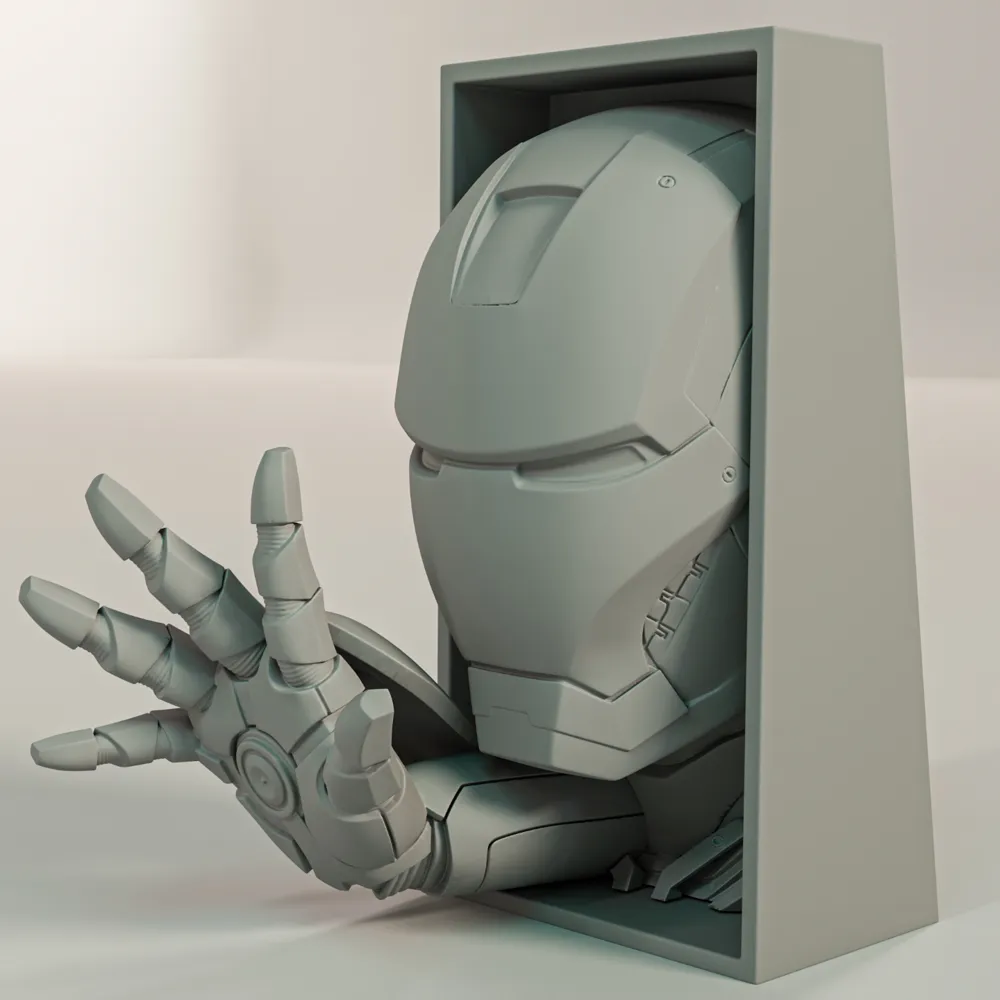 Iron Man Book Nook and Wall Mount by Treddigineer MakerWorld: Download ...