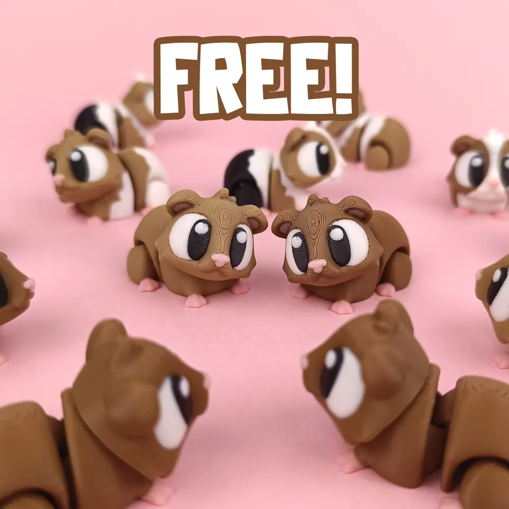 FREE Flexi Guinea Pig - Free 3D Print Model - MakerWorld