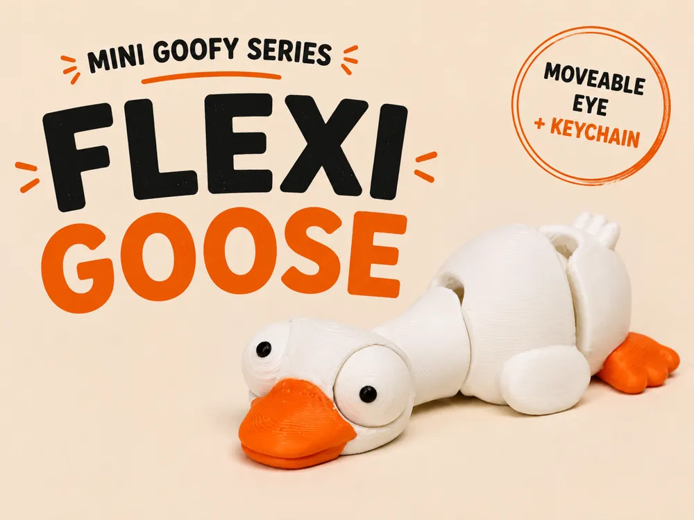 Mini Goofy series – GOOSE flexi, Movable Eyes - Free 3D Print Model ...
