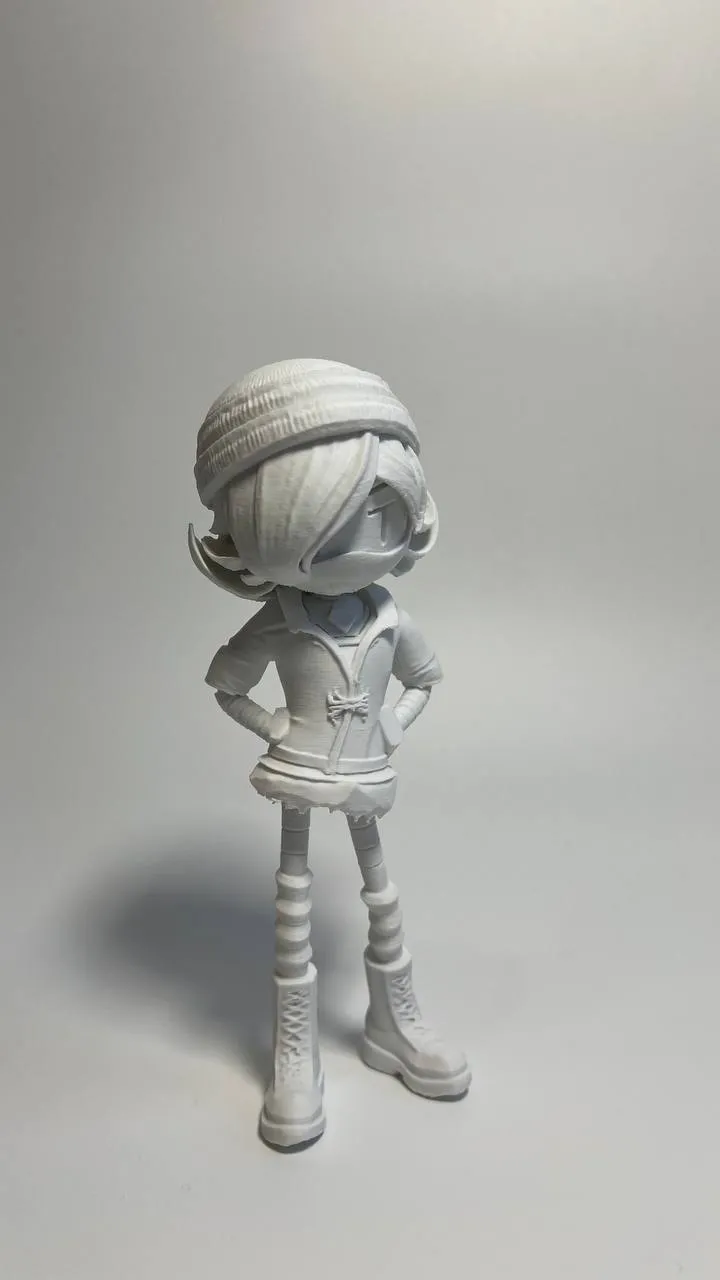 Cyber Goth Robot Girl Figurine - Free 3D Print Model - MakerWorld