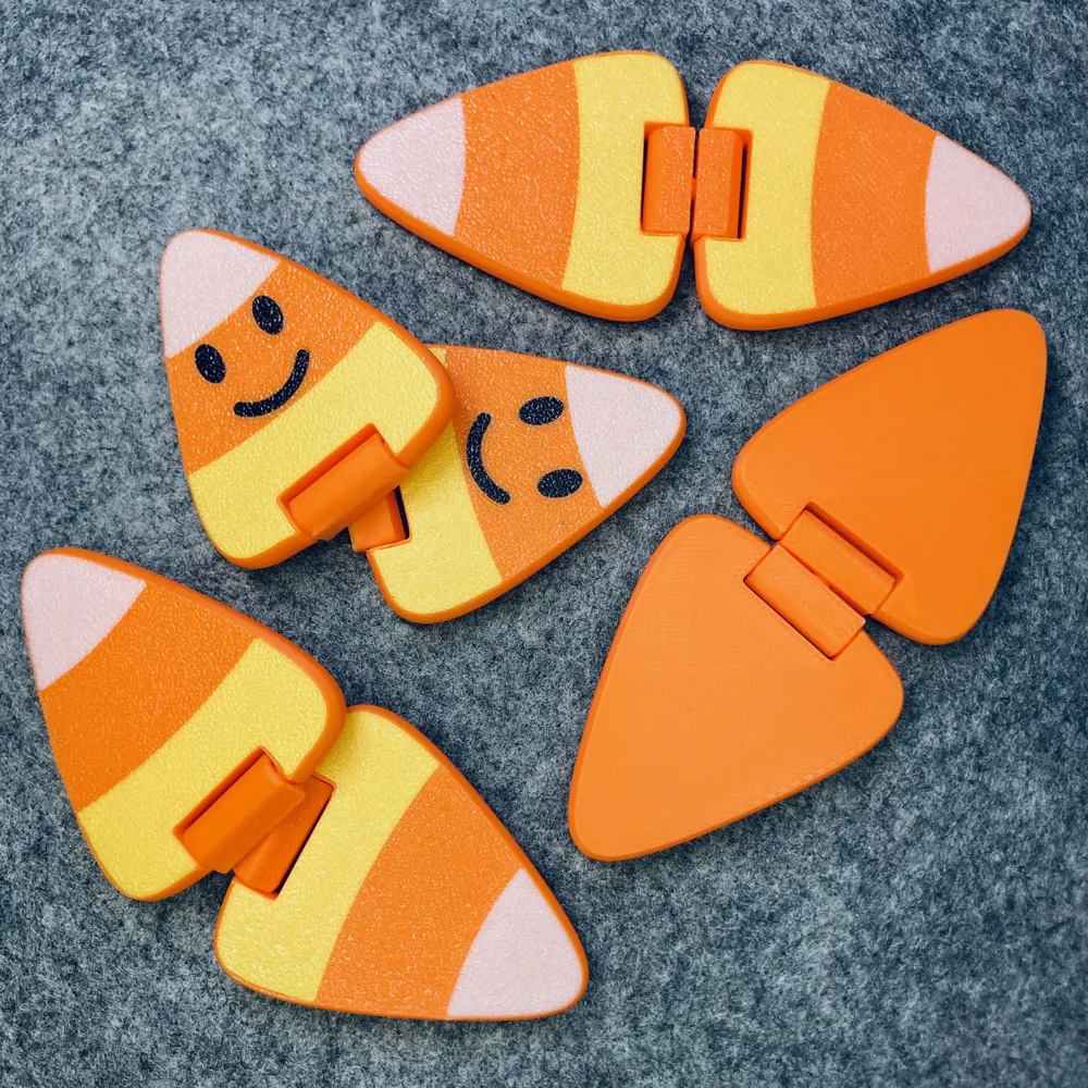 Candy Corn Halloween Flip and Slip Fidget (40 min) - Free 3D Print ...