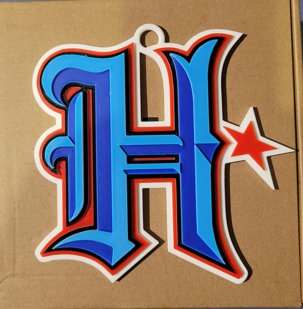 TEXANS 2024 H TOWN 3D Logo 180mm series - Free 3D Print Model - MakerWorld