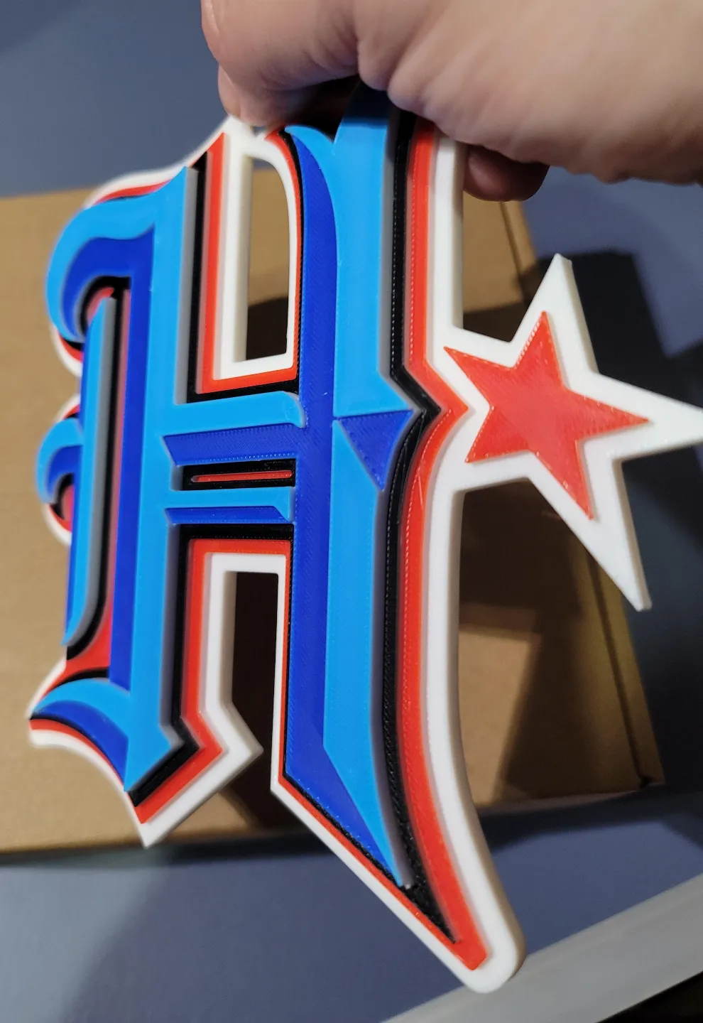 TEXANS 2024 H TOWN 3D Logo 180mm series by mercadogarzas - MakerWorld
