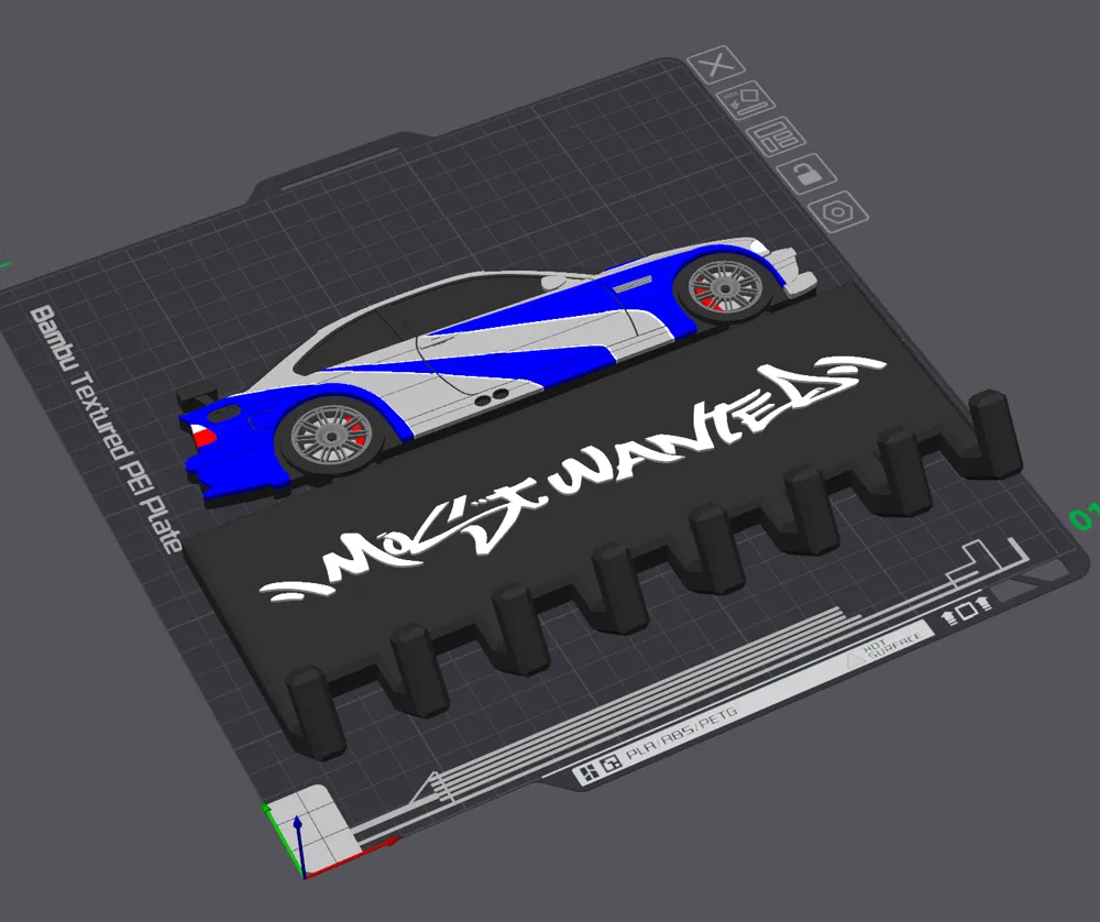 BMW E46 M3 GTR NFS Most Wanted Hanger - Free 3D Print Model - MakerWorld