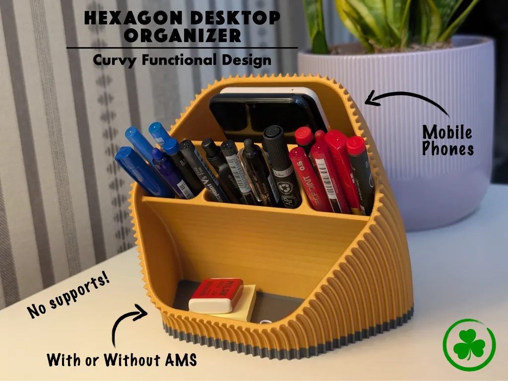 Organizador de Mesa Hexagonal - Modelo gratuito para impressão 3D ...