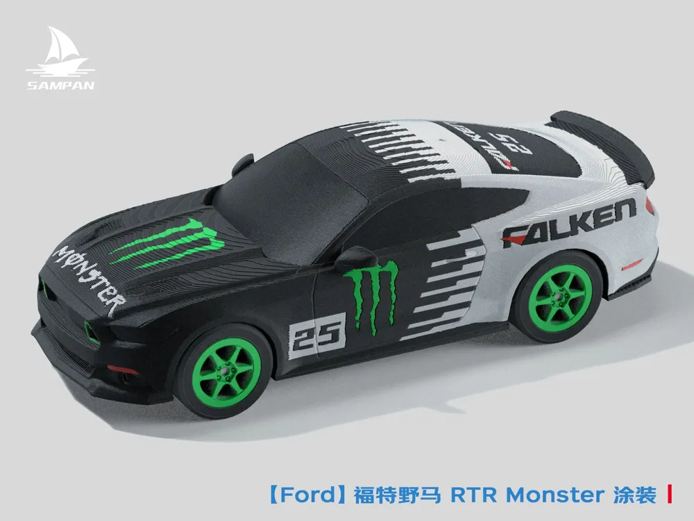 [Ford] Ford Mustang RTR Monster Energy Race Car Muscle Car Drift ...