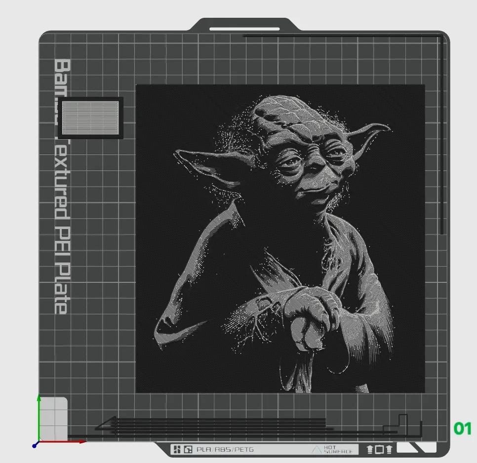 Yoda / Star Wars / Wall Art / 2d art by 3D Prints This Week - MakerWorld