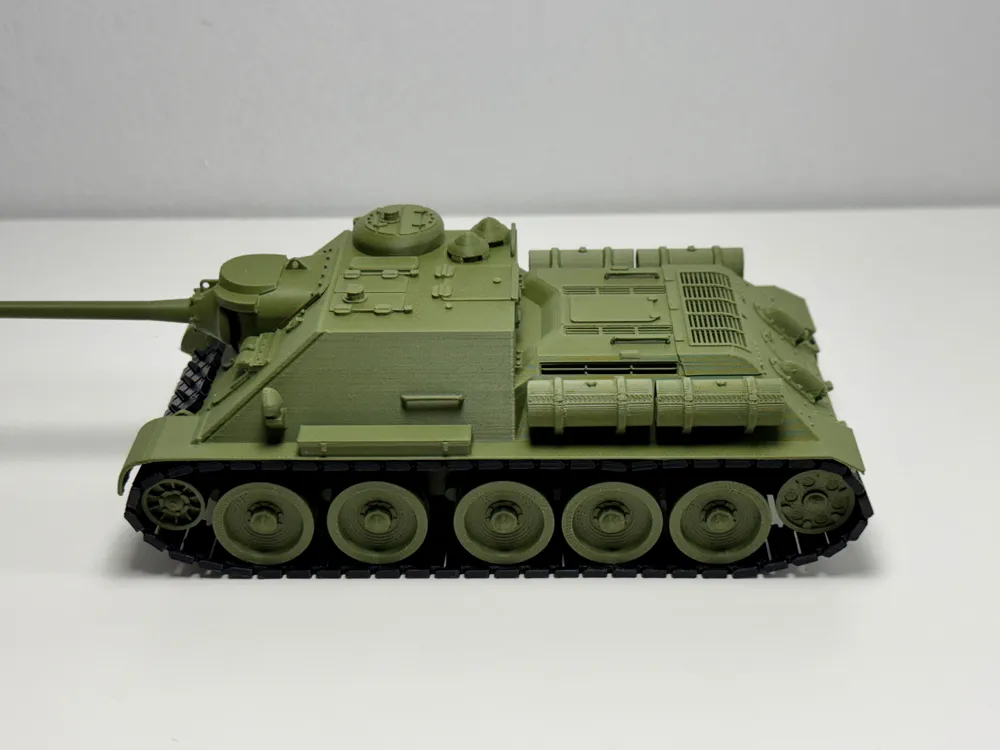 SU-100 Tank Destroyer 1:35 Scale Easy assembly - Free 3D Print Model ...