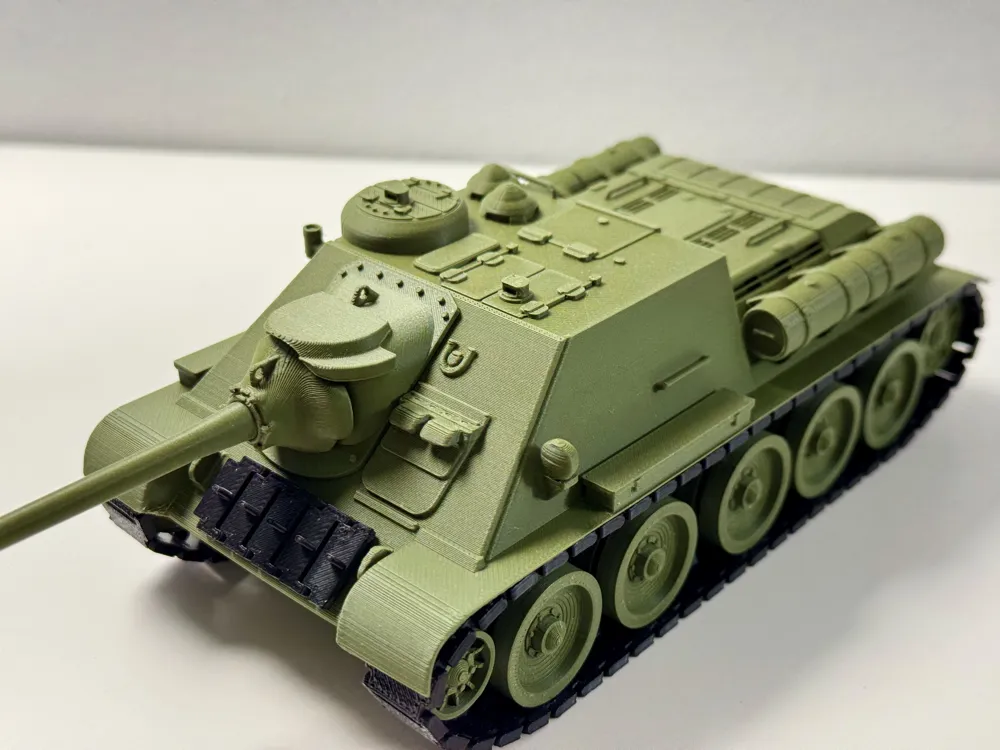SU-100 Tank Destroyer 1:35 Scale Easy assembly by Bavaria_3D Tanks MakerWorld: Download Free 3D ...