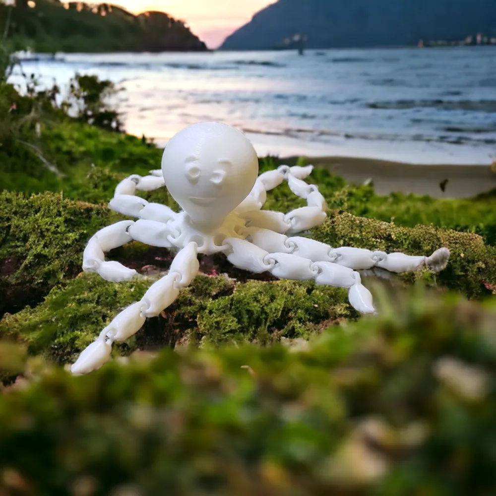 Silly spinning flexi octopus by VRsculpts - MakerWorld