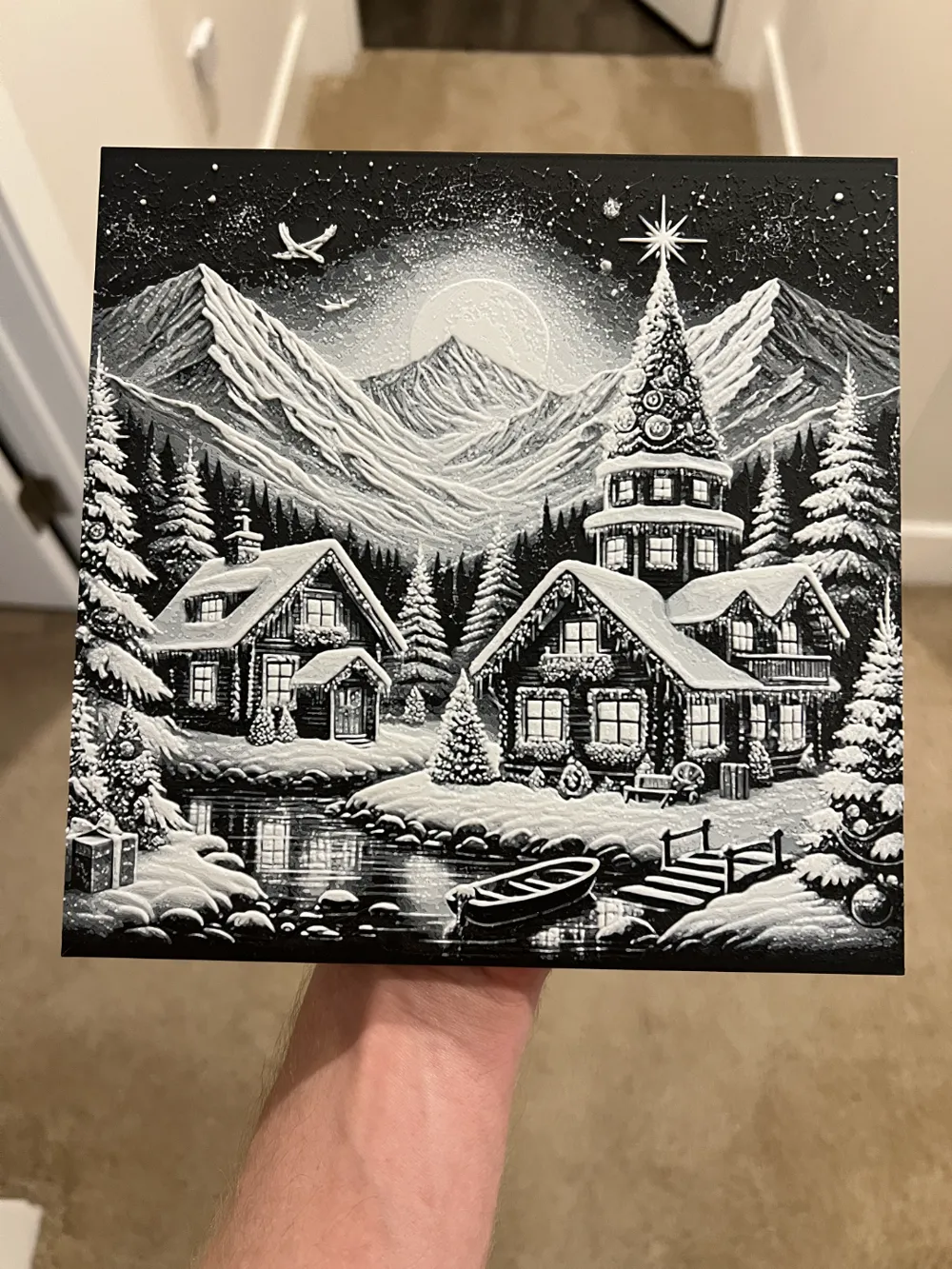 Christmas Cabin Hueforge by RP47 Designs MakerWorld: Download Free 3D ...