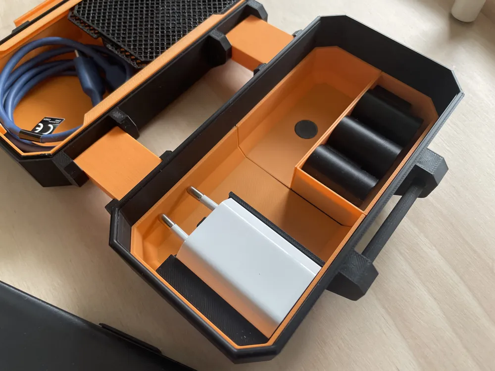 Modular top secret box with mesh tray by Dezist9 MakerWorld: Download ...