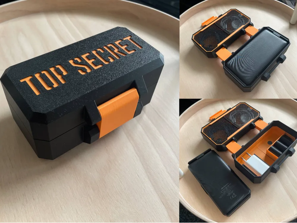 Modular top secret box with mesh tray by Dezist9 MakerWorld: Download ...