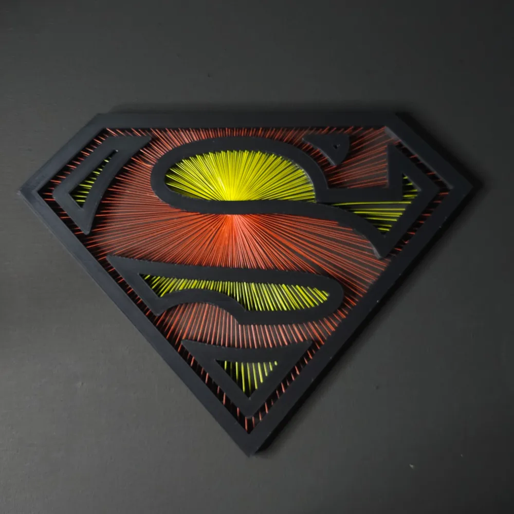 Superman String Art by EDDIEB3D_ - MakerWorld