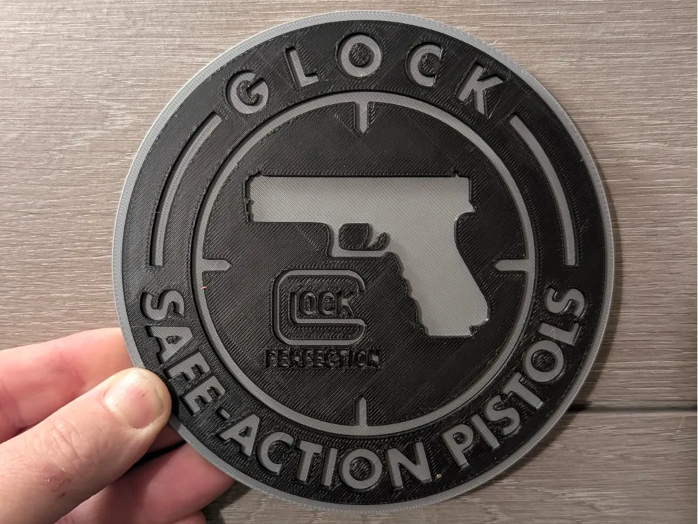 Glock Safe Action Pistols logo sign plaque 2-sizes - Free 3D Print ...