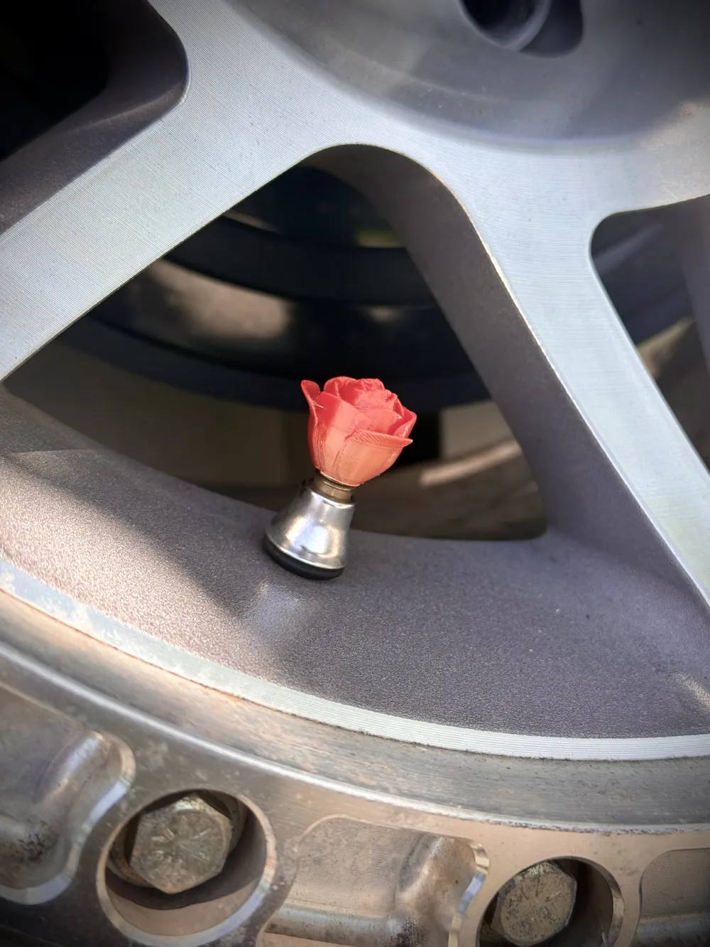 Rose Valve Stem Cap for Cars and bikes! - Free 3D Print Model - MakerWorld