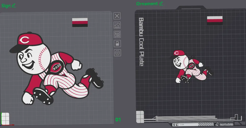 Cincinnati Reds Mr. Red Logo and Ornament by patrickbryant1996 ...