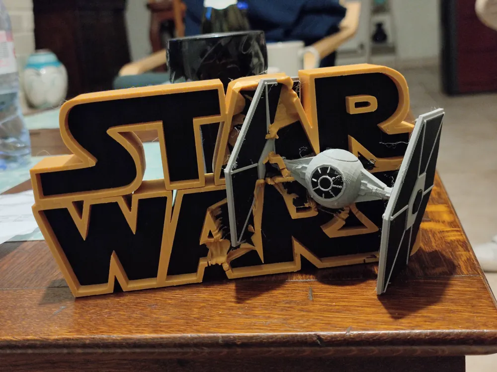 Star Wars logo 3D Colored by Rushifa MakerWorld: Download Free 3D Models