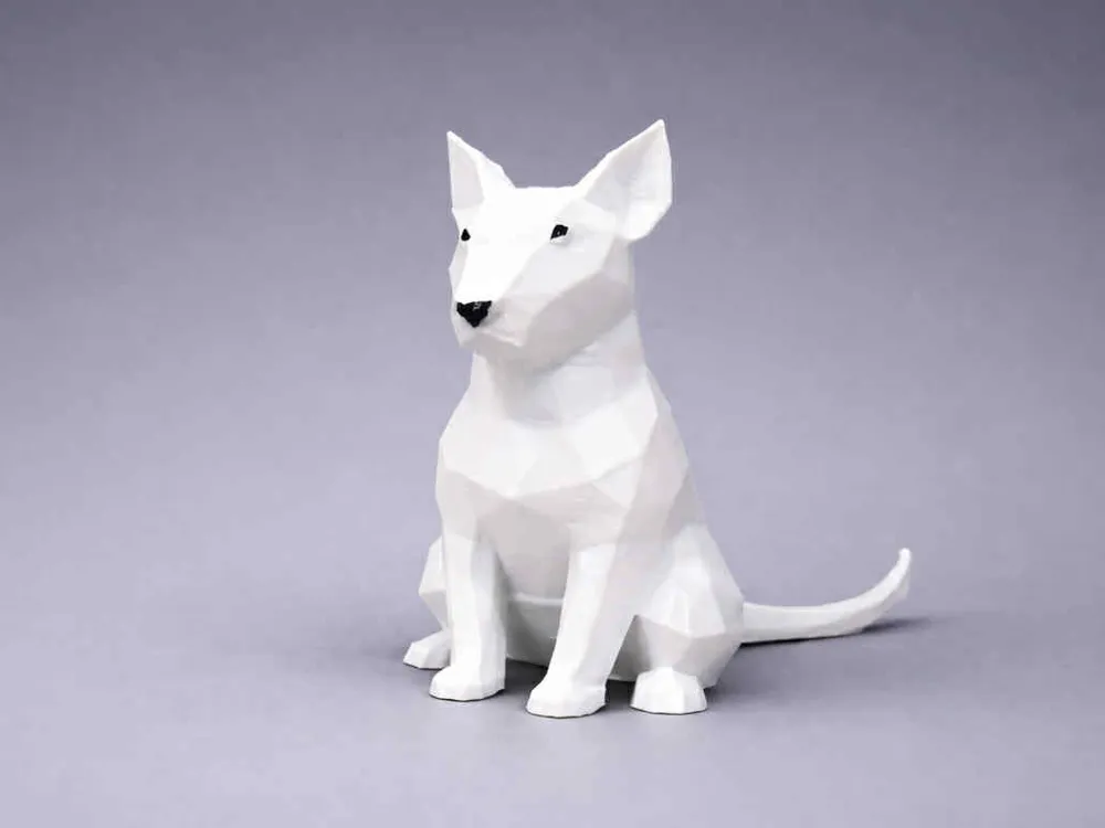 Perro Bull Terrier - Low Poly - Modelo de impresión 3D gratuito ...