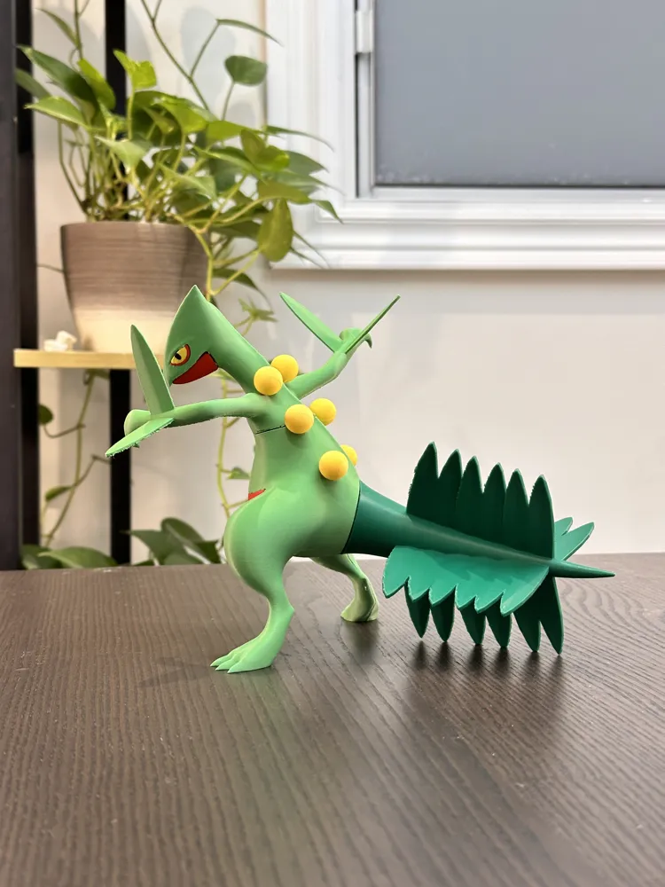 Sceptile (Pokemon) Fully disassembled 17cm tall - Free 3D Print Model ...