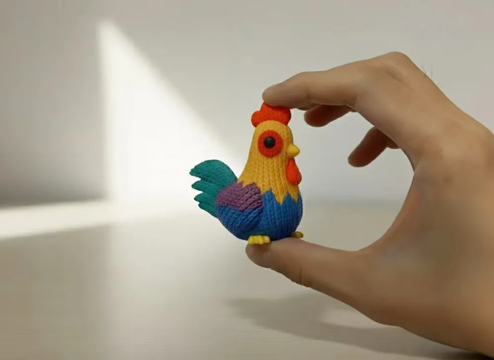 Knitted Rainbow Chick - Free 3D Print Model - MakerWorld