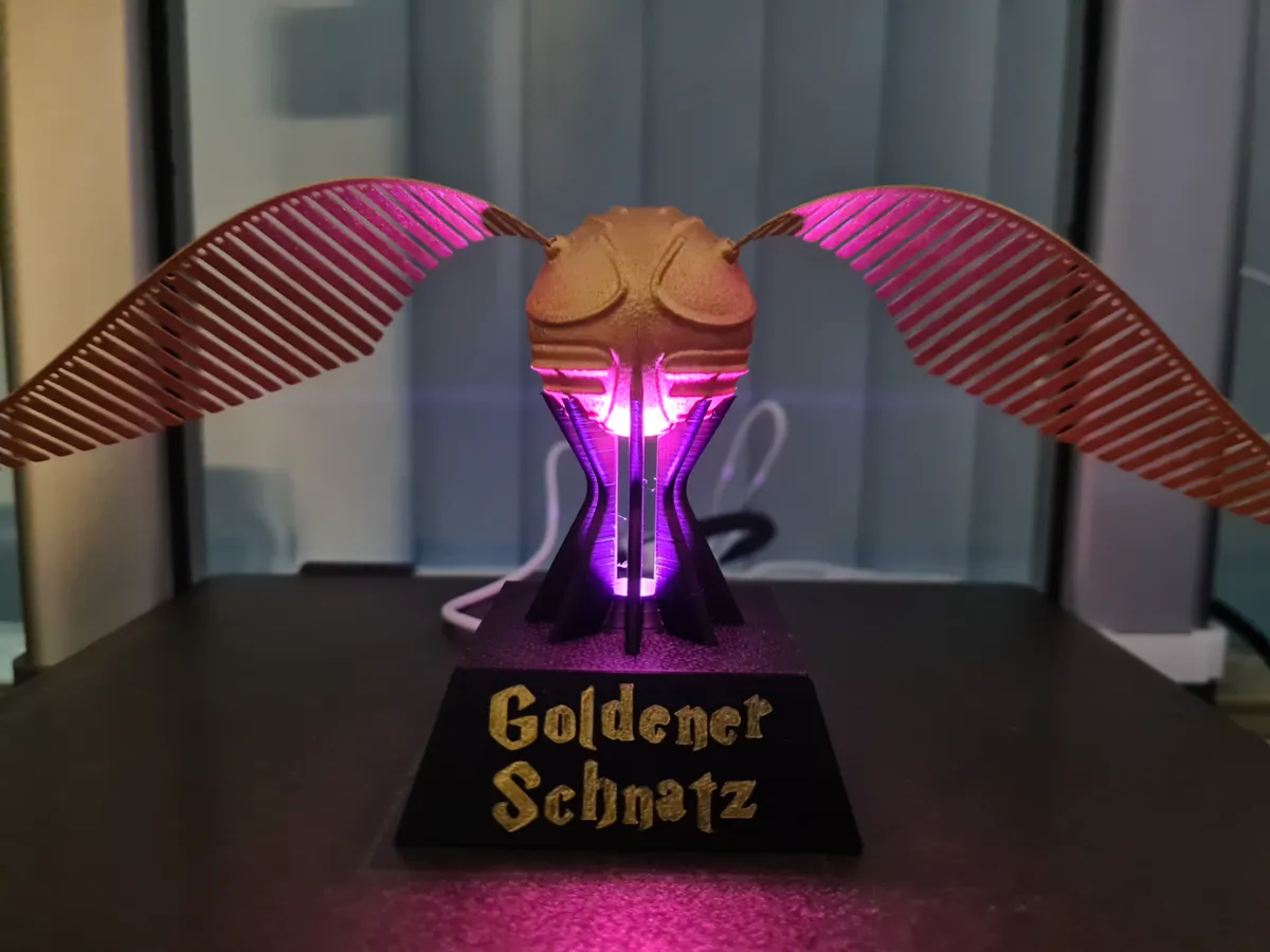 Display Stand with Lamp for Golden Snitch - Free 3D Print Model ...