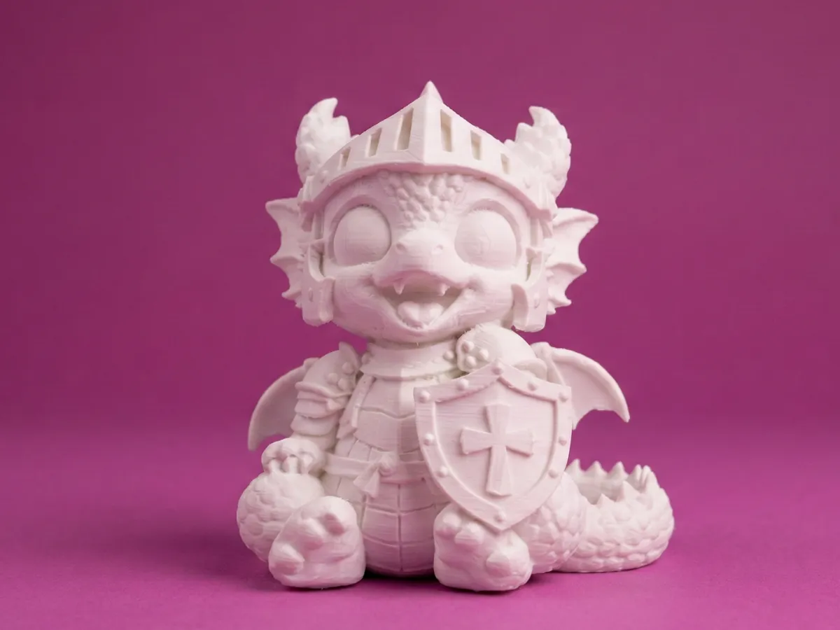 Knight Baby Dragon Figurine – Cute Fantasy Dragon - Free 3D Print Model ...