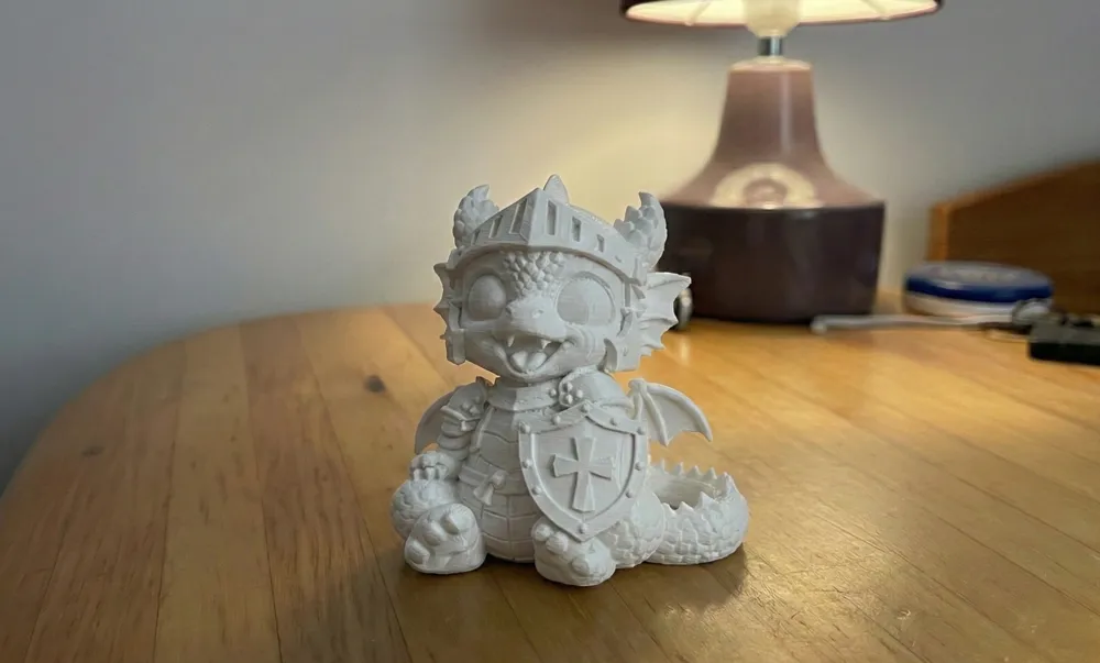Knight Baby Dragon Figurine – Cute Fantasy Dragon - Free 3D Print Model ...