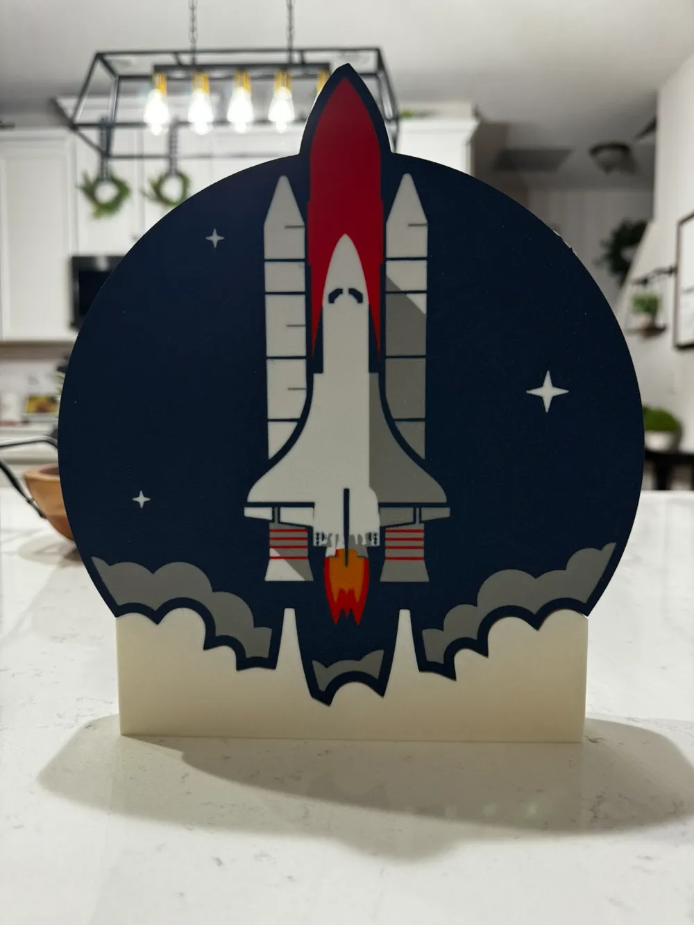Space shuttle LED light box with stand by waltersworld3d - MakerWorld