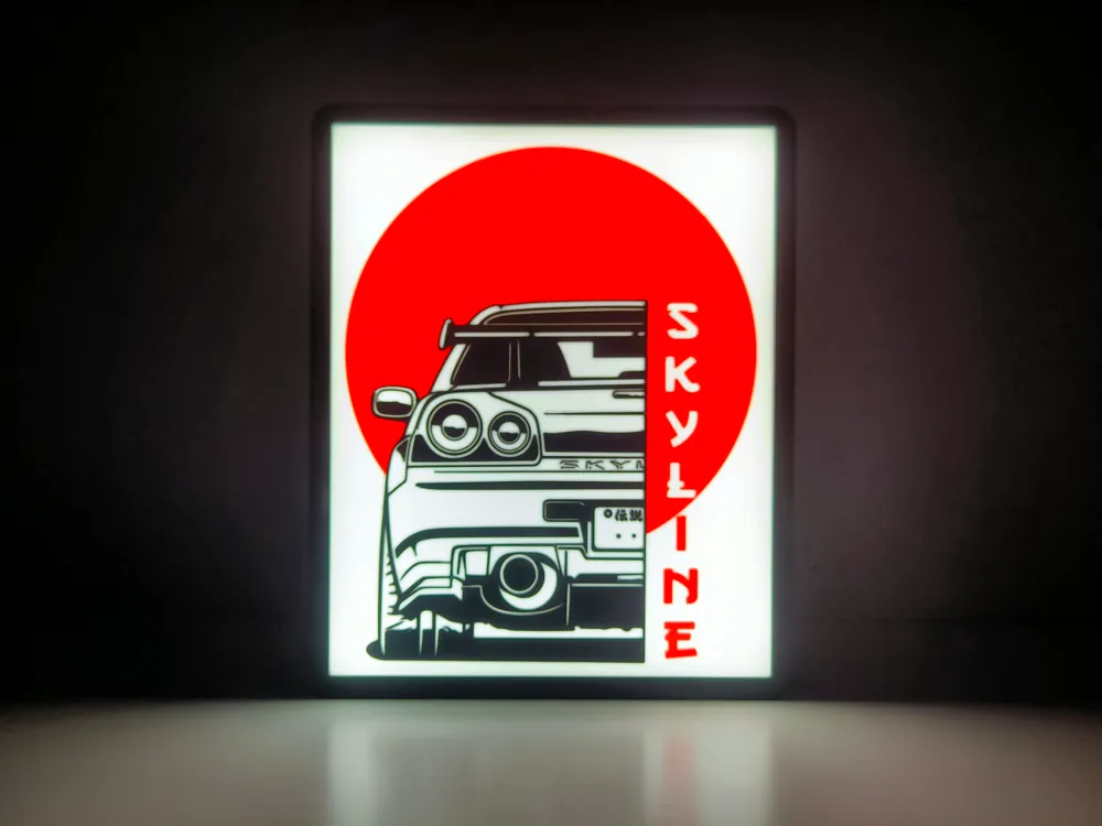 Lightbox Skyline R34 JDM by Criativo 3D - MakerWorld