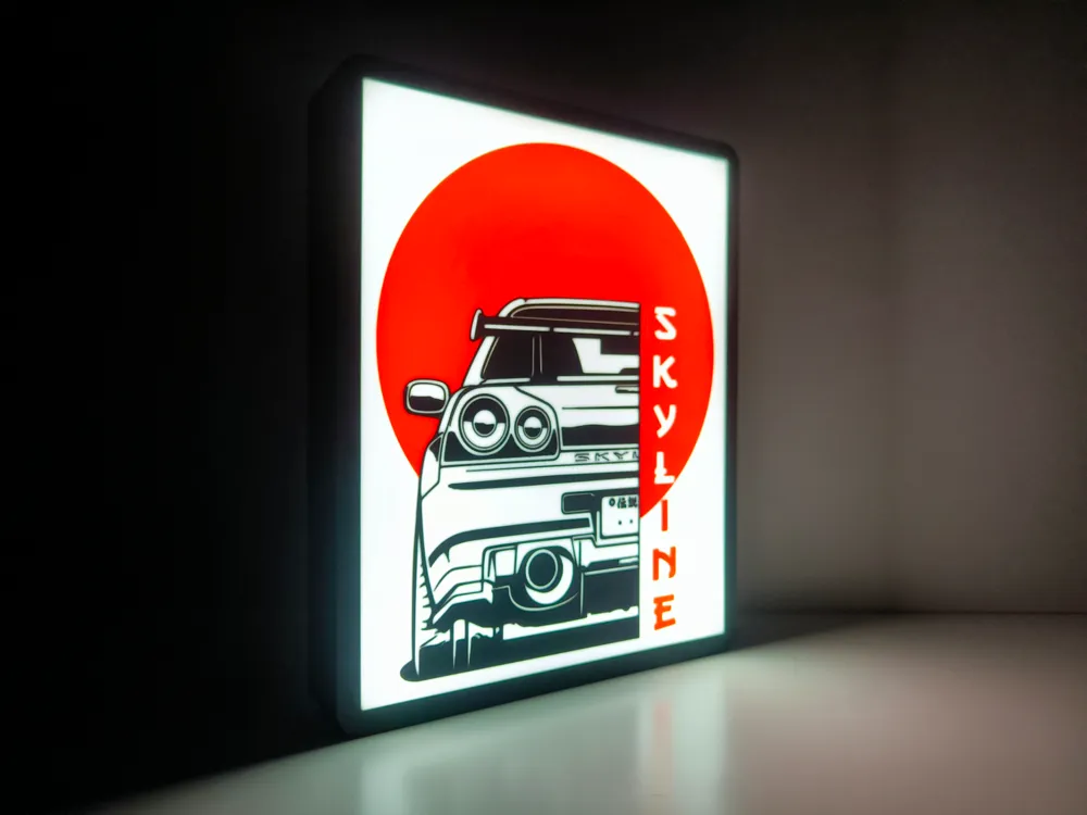 Lightbox Skyline R34 JDM by Criativo 3D - MakerWorld