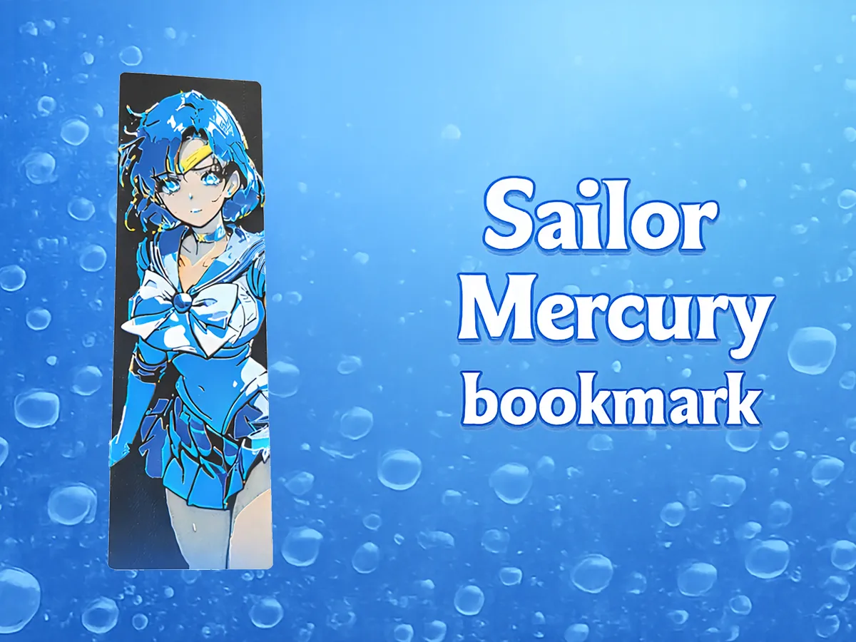 Sailor Mercury Bookmark - Free 3D Print Model - MakerWorld