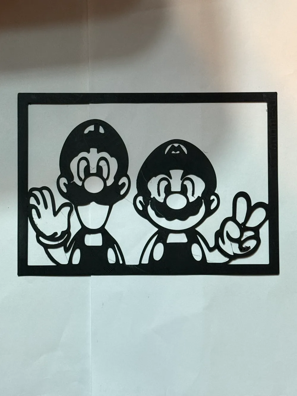 Mario Bros und Luigi Silhouette (Wandkunst) von Mysstra hueforge 3Dart MakerWorld: Kostenlose 3D ...