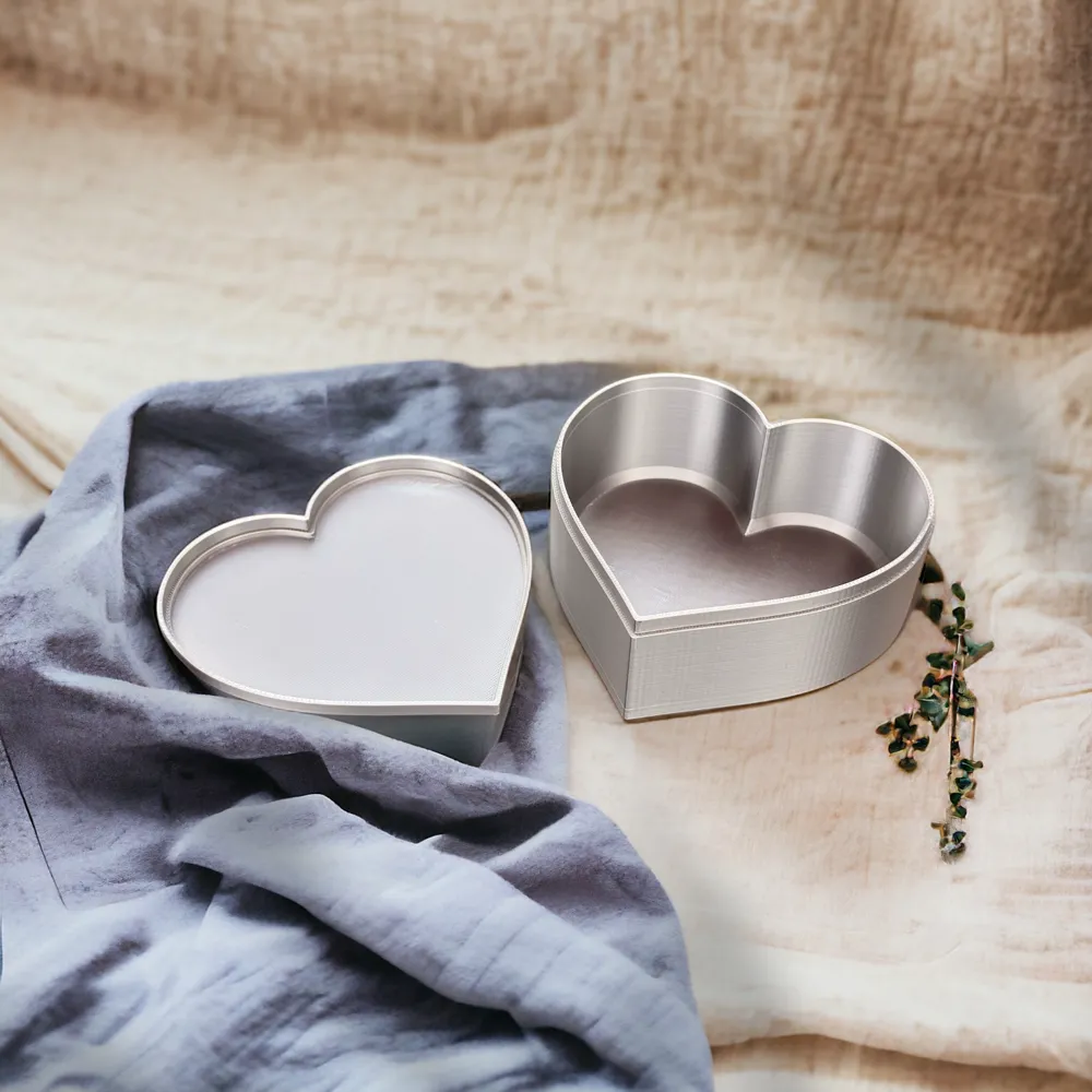 Decorative Heart Box with Tight-fit Lid by Boodl3D - MakerWorld