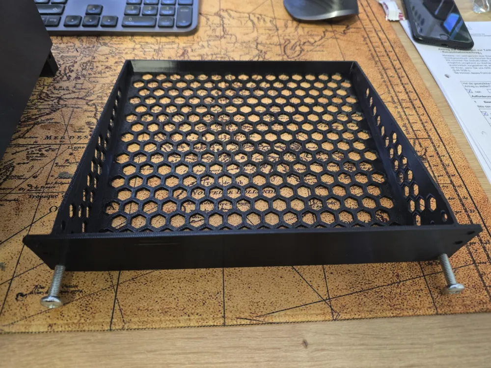 Shelf 10 inch Rack - front closed - bottom hex Remixed by unknown_one ...