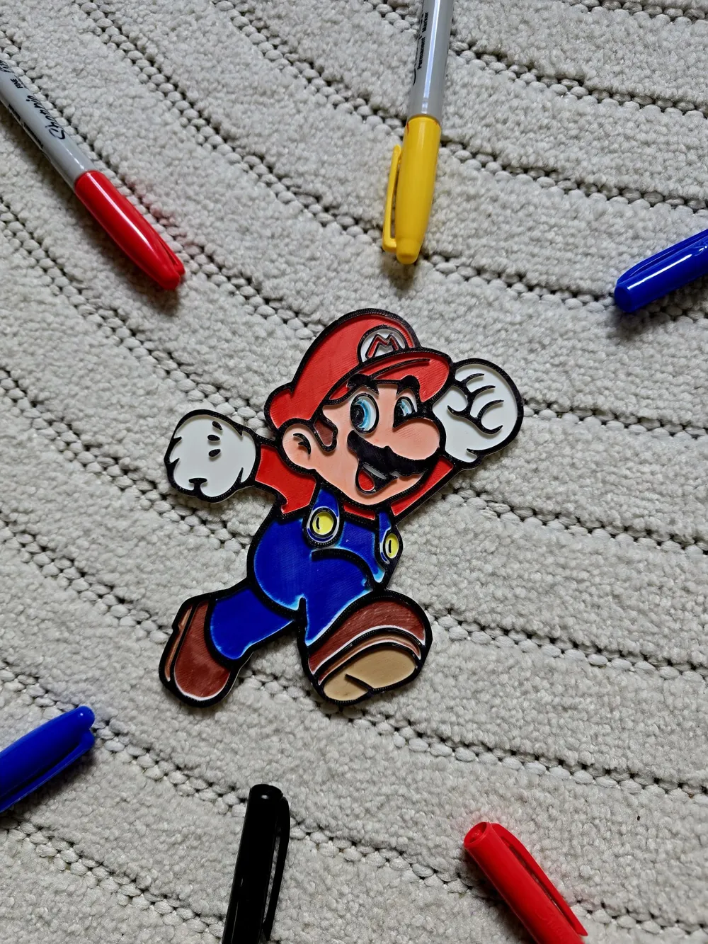 Mario Coloring Sheet Plate Decoration Color Fun - Free 3D Print Model ...