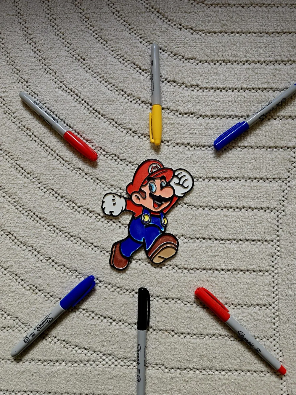 Mario Coloring Sheet Plate Decoration Color Fun - Free 3D Print Model ...