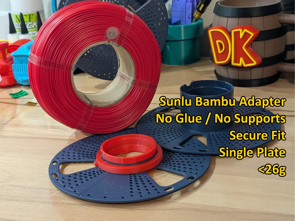 伴侶 Banlu - Sunlu/Bambu Refill Spool Adapter - Free 3D Print Model ...