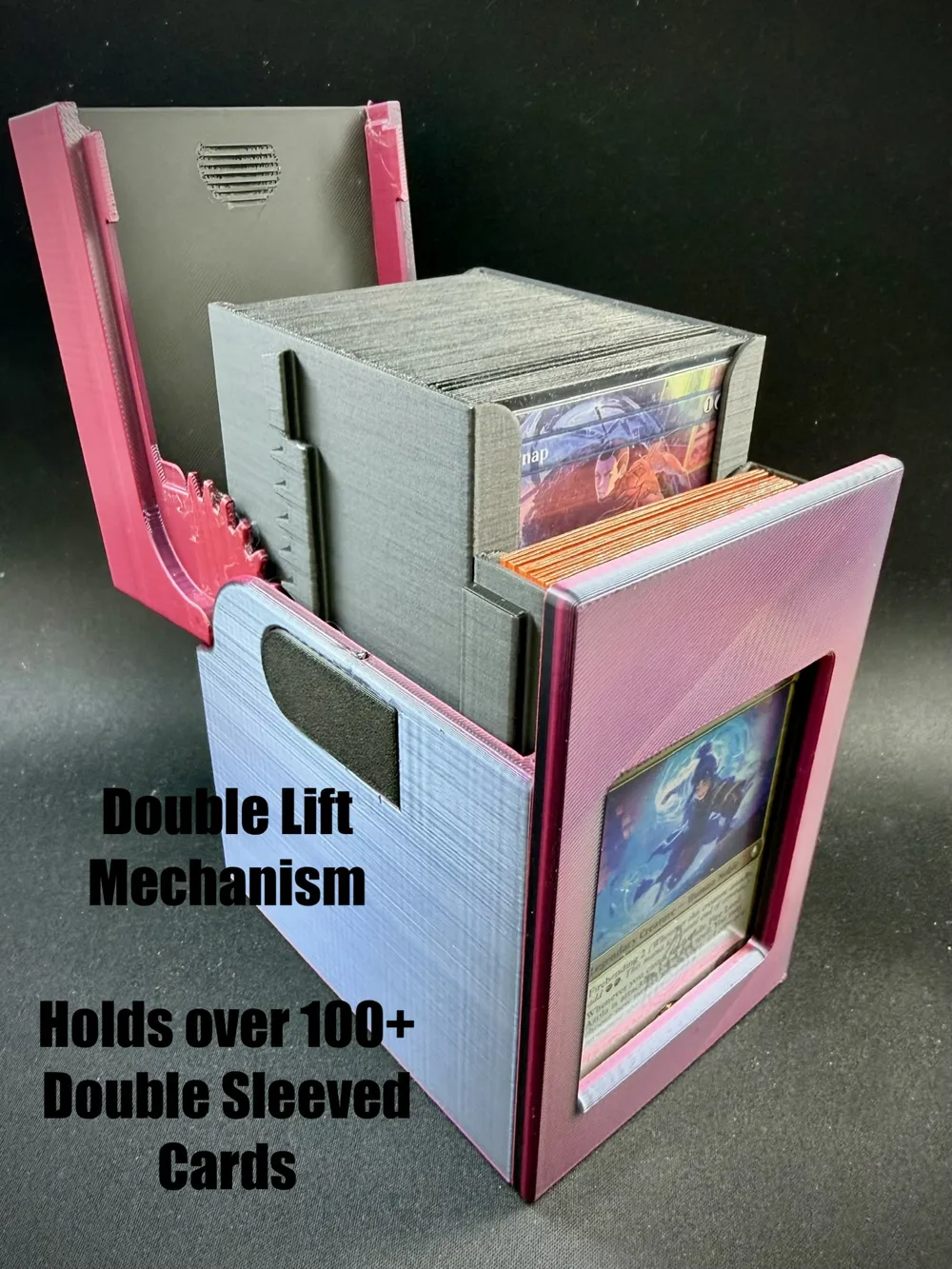 LeverBox - 双层升降指挥官牌组盒 - 免费 3D 打印模型 - MakerWorld