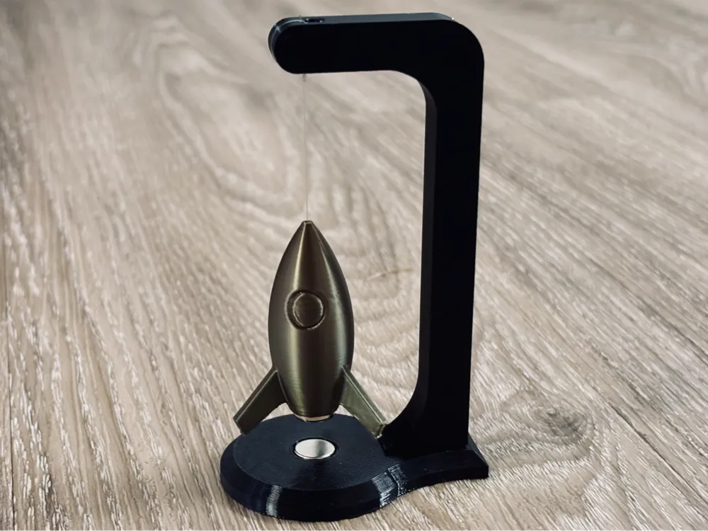 Floating Rocket Desk Display - Free 3D Print Model - MakerWorld