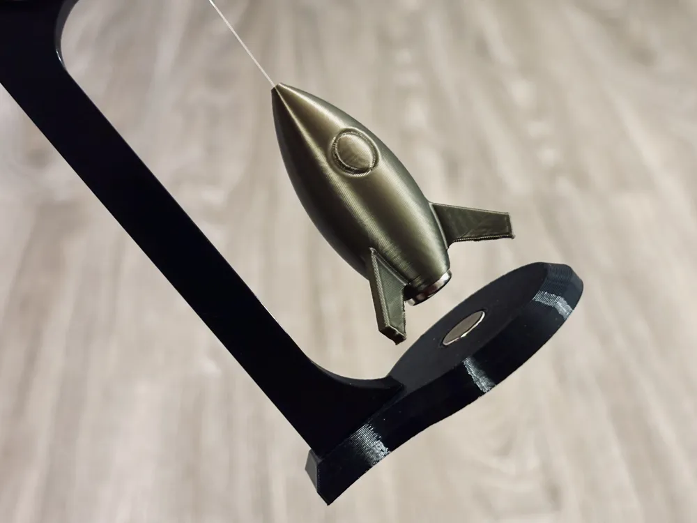 Floating Rocket Desk Display - Free 3D Print Model - MakerWorld