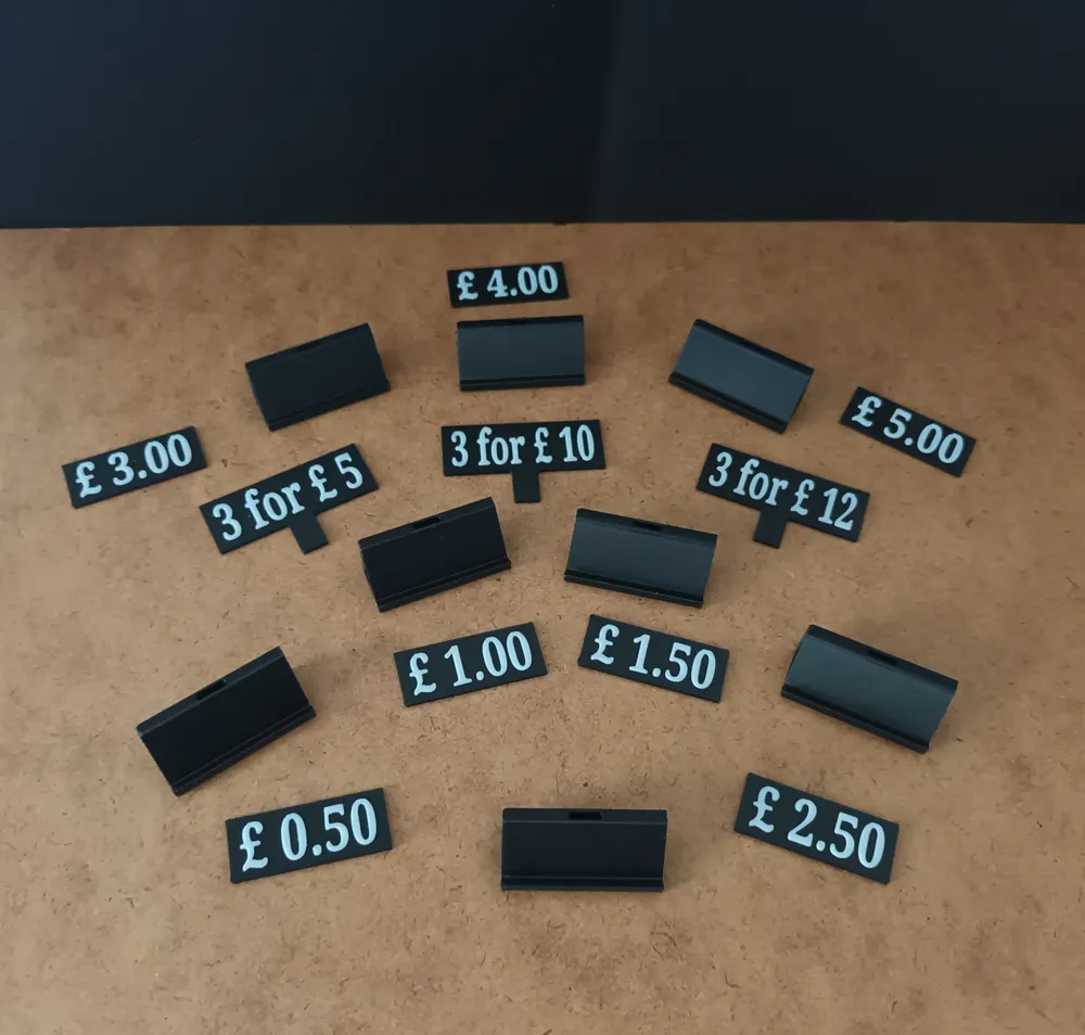 UK Pound - Market Stall Price Tags & Display Stand - Free 3D Print ...