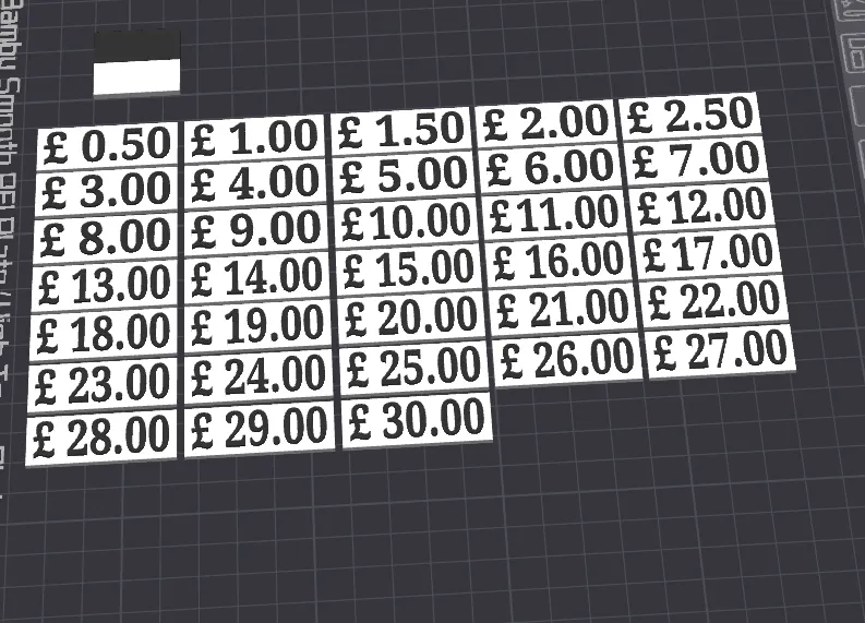 UK Pound - Market Stall Price Tags & Display Stand - Free 3D Print ...