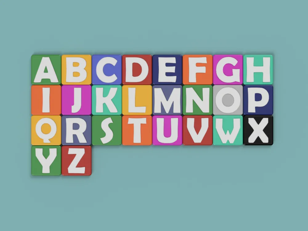 Magnetic alphabet learning letters - Free 3D Print Model - MakerWorld