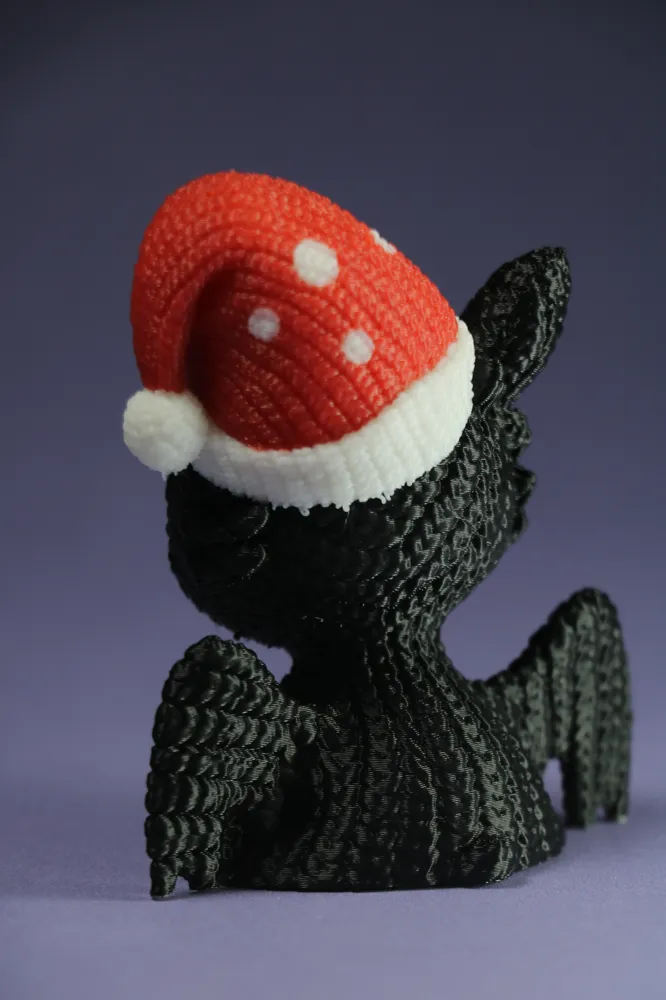 Cute Toothless Night fury Knitted Christmas - Modelo gratuito para ...